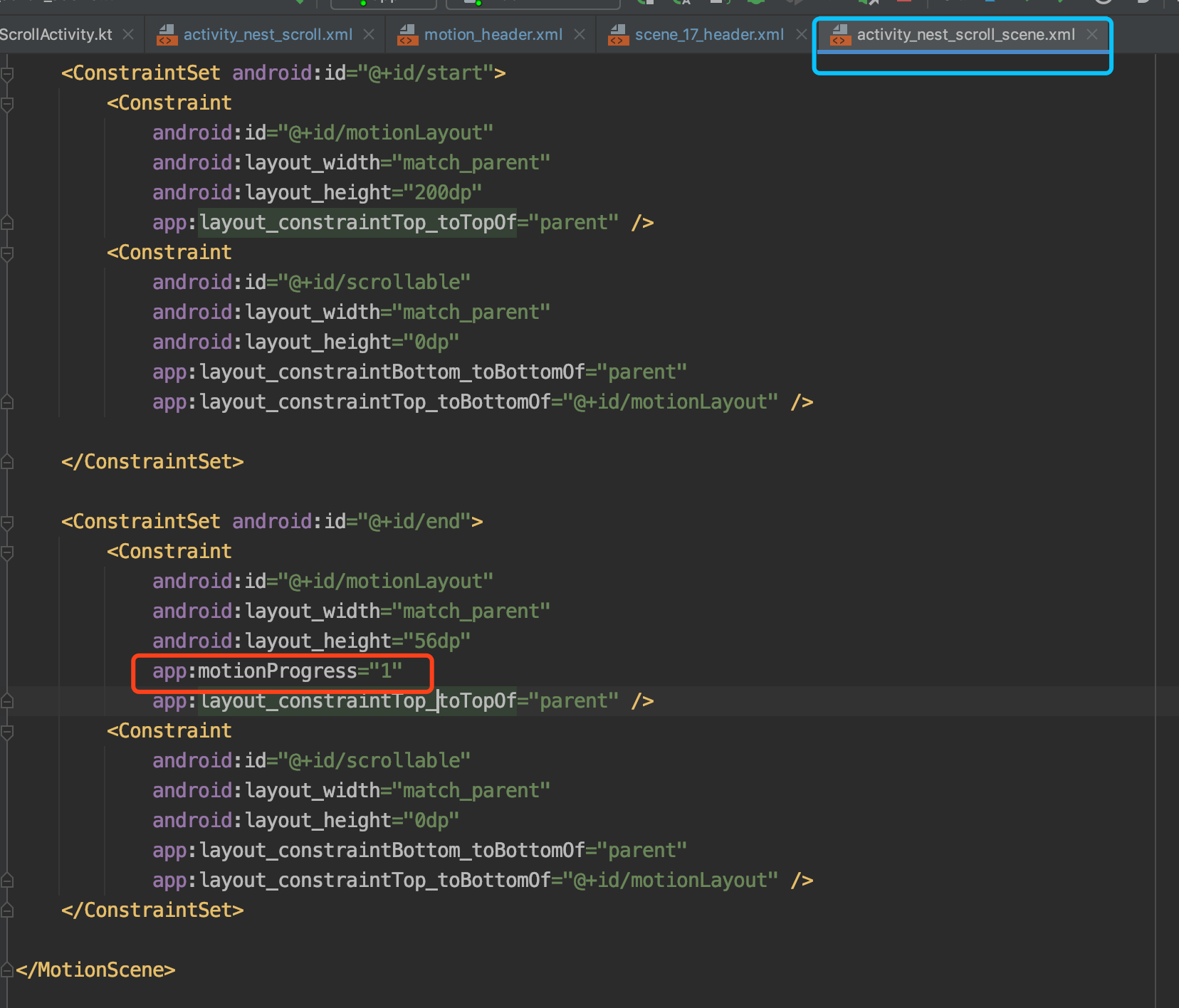 GitHub - ananananzhuo-blog/MotionLayoutSample: MotionLayout的使用