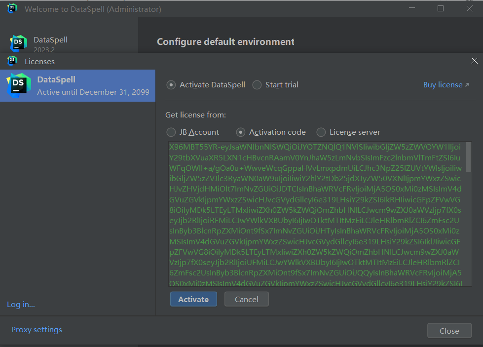 2023.2 DataSpell激活教程 - 墨天轮